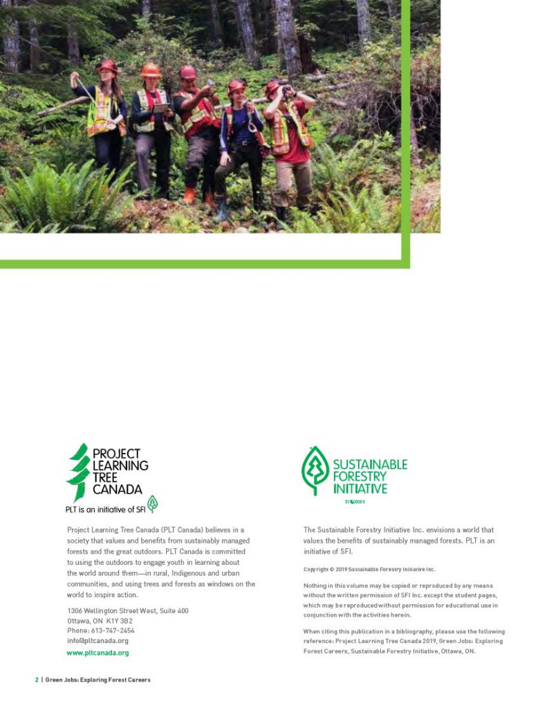 Green Jobs: Exploring Forest Careers - Project Learning Tree Canada